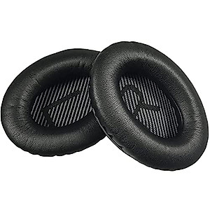 QC35 Ear Pads, Replacement Protein Leather Earpads Memory Foam Ear Cushions Cups Repair Parts for Bose QuietComfort 35 (QC35) & Quiet Comfort 35 II (QC35 ii) Headphones - Black