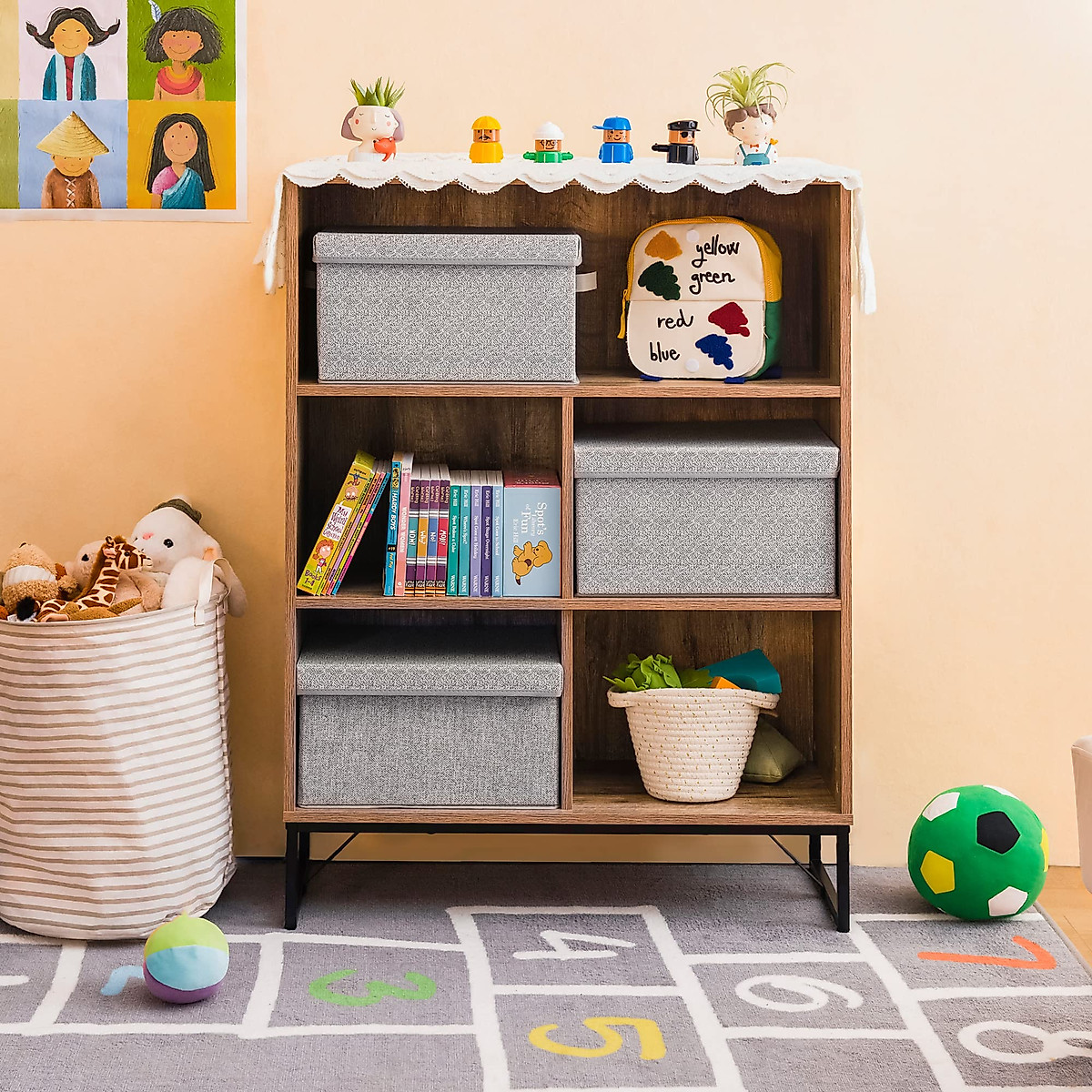 GRANNY SAYS Bundle of 3-Pack Extra Large Rectangle Storage Bins & 3-Pack Large Rectangle Closet Storage Bins with Lids