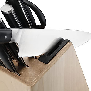 KitchenAid Gourmet 11-Piece Japanese Steel Knife Set with Sharpener and Birchwood Block