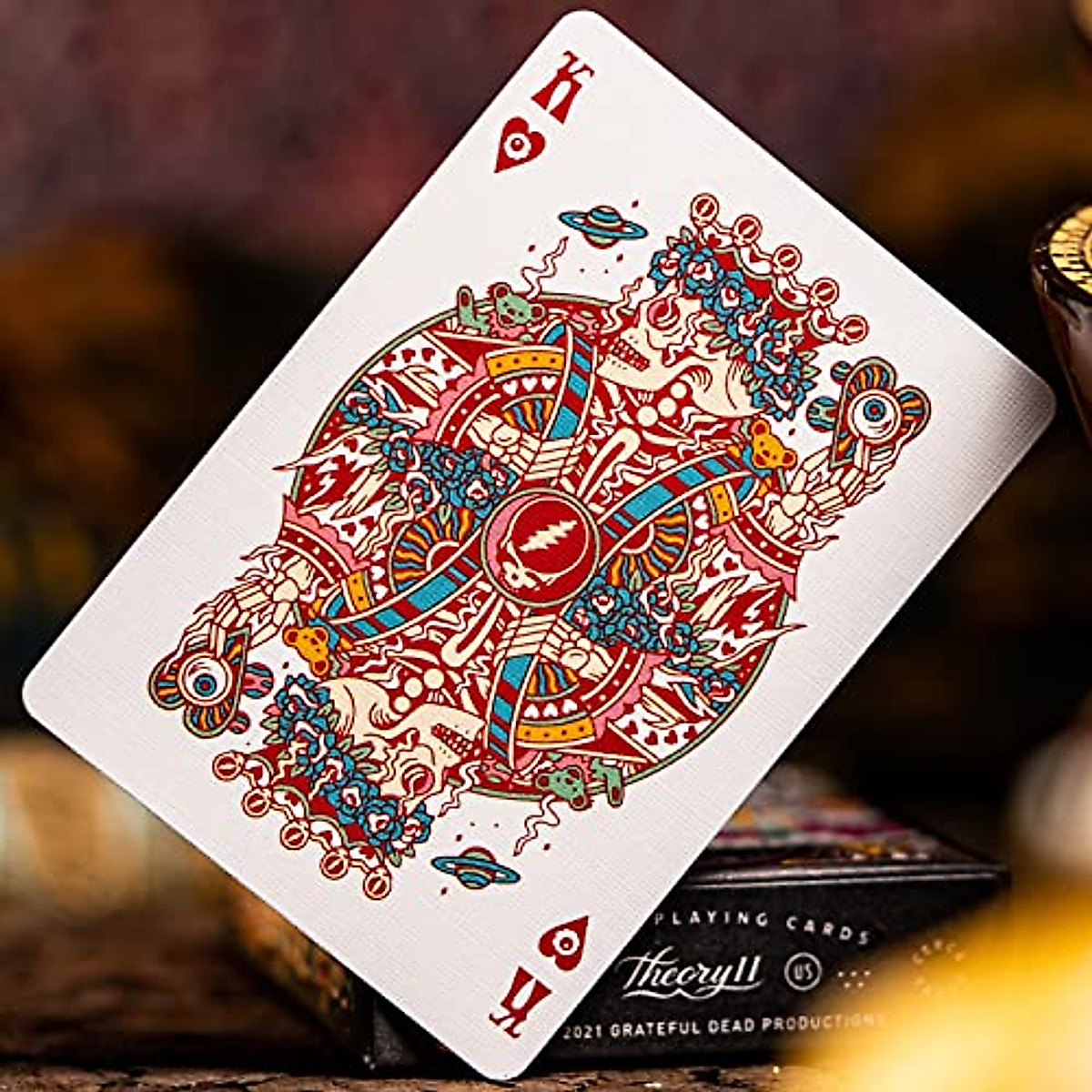 theory11 Grateful Dead Playing Cards Premium Deck with Iconic Band-Themed Artwork