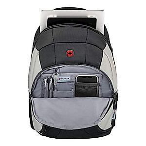 Wenger Mercury Backpack With 16" Laptop Pocket, Black-Gray