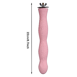 TOPINCN Claw and Beak Grinding, Cage Accessories Parrot Toy Durable Disassemble Decompression Frosted for Bird for Parrot(Large Lotus Root Stick)