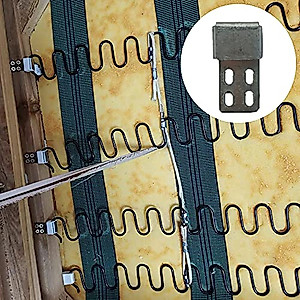 xiaozhenjida 8 Pcs Sectional Couch Clips Spring Clips Sofa Spring Repair Brackets Chair Zig Zag Springs Clips for Most Couch Spring Repair Kit