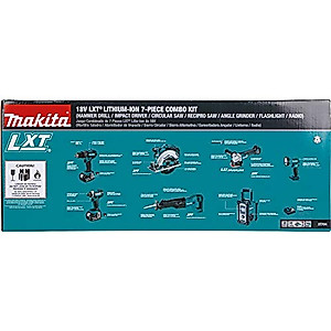 Makita XT704 18V LXT Lithium-Ion Cordless 7-PC. Combo Kit (3.0Ah)