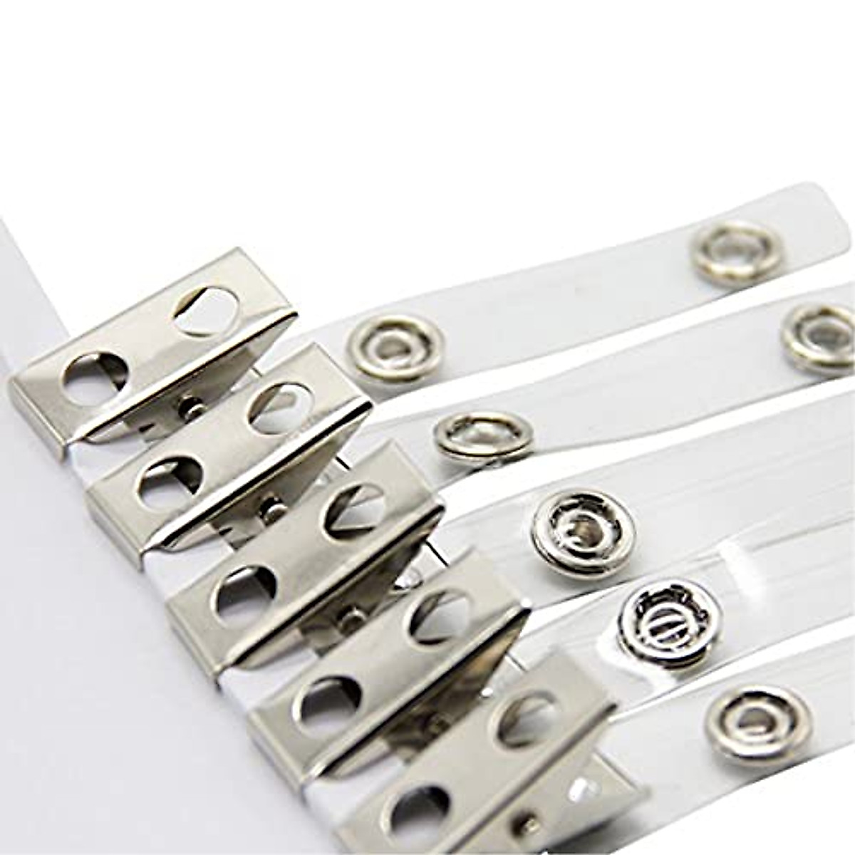 Happy Trees Destiny Metal Badge Clips with Strap Clear ID Strap Clip Adapter 100pc