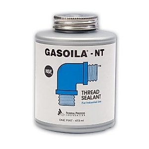 Gasoila Blue Non-Teflon Non-PTFE Pipe Thread Sealant, -50 to 400 Degree F, 1 Pint Brush