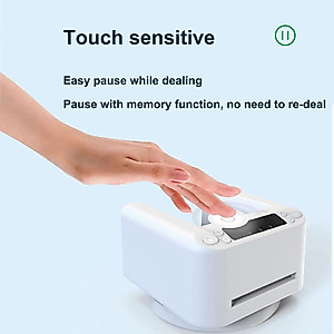 VADSBO Intelligent Card Dealer Machine, Portable Electric Card Dealer Machine, 360° Rotating Card Splitting Machine, Anti-Cheating, Supports 1 to Multiple Decks of Cards, Shuffler for 2-8 People Game