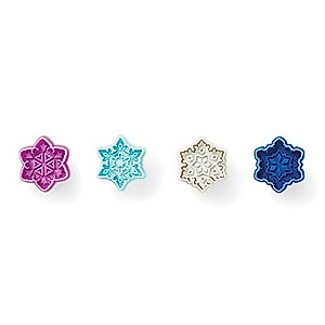 Fox Run Intricate Assorted Winter Snowflake Pastry/Cookie/Pie/Fondant 2" Stamper and Cutters 2", Set of 4, Multi-Color