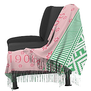 GGBB AKA Scarf Womens Summer Pashmina Shawl Wrap Soft Cozy Sorority Gift Scarves for Women Black One Size