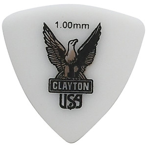 Clayton Acetal Rounded Triangle Picks 12-pack 1.00mm