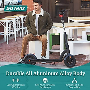 Gotrax G4 Electric Scooter, 10" Pneumatic Tires, Max 25 Mile Range and 20Mph Power by 350W Motor, Double Anti-theft Lock, Bright Headlight and Taillight, Foldable and Cruise Control Escooter for Adult