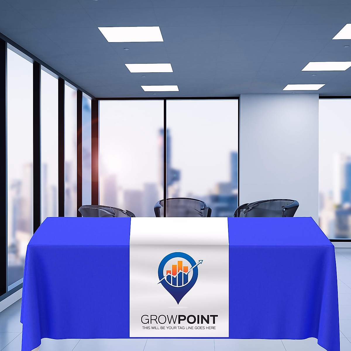 Ships Next Day, Made in USA - Custom Table Runner with Business Logo - Events, Parties, Ceremonies - Personalized Kitchen Decor & Small Business Essentials (24"x72")