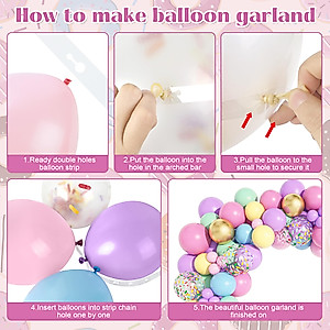 Amandir 145Pcs Two Sweet Birthday Decorations, Donut Birthday Party Supplies for Girls Two Sweet Banner Donut Balloon Garland Kit Cake Topper Swirls for Ice Cream Baby Second 2nd Birthday Party Decor