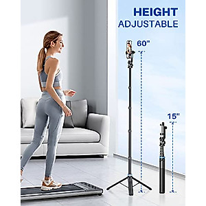 𝗡𝗲𝘄𝗲𝘀𝘁 iPhone Tripod, ANGFLY 60" Selfie Stick Tripod with Remote, Travel GoPro Tripod for iPhone Compatible with iPhone 14 Pro Max /13 Pro / 12 Pro Max/Samsung S21 Ultra/GoPro/Camera