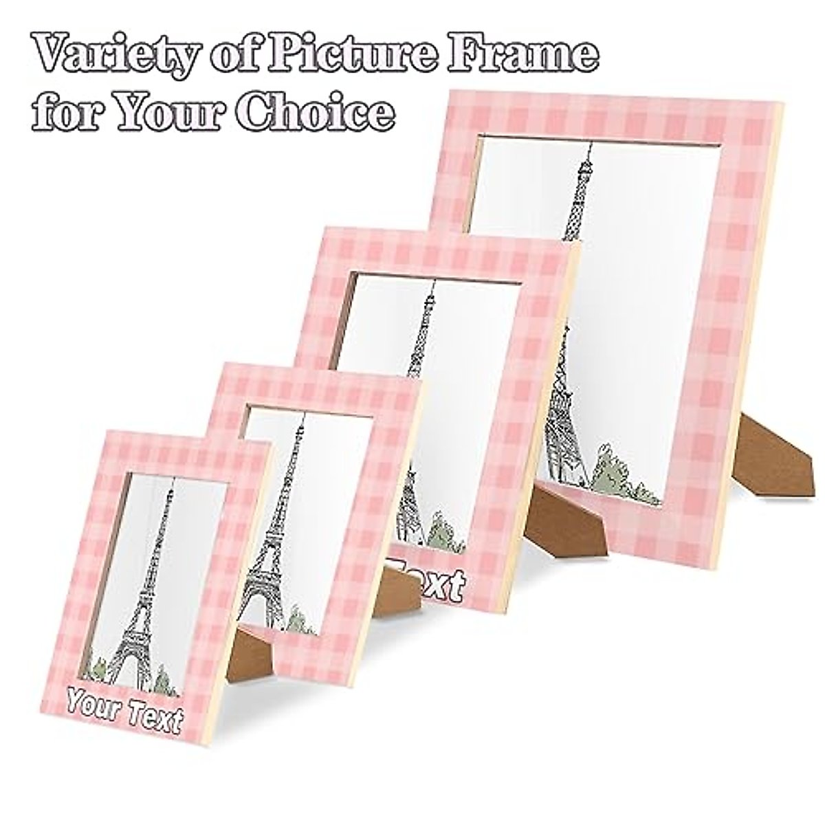 Herdesigns Sweet Red Cherry 8x10 Picture Frame Personalized Custom Text Name Fruits Wooden Picture Frame for Wall and Tabletop Display, Photo Picture Frame Customized Gift
