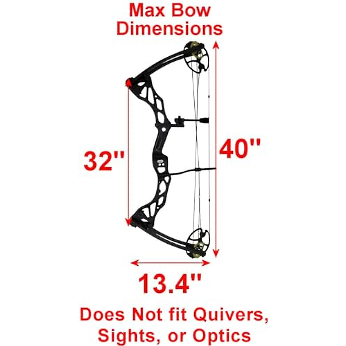 Case Club Waterproof Parallel Limb Compound Bow Pre-Cut Case with Silica Gel to Help Prevent Rust