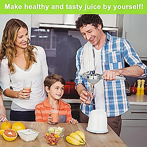 Lemon Squeezer, Nicehelper Handheld Manual Lime Squeezer, Heavy Duty Large Lemon Juicer, Stainless Steel Citrus Press with Long Ergonomic Handle, for Lemon, Citrus, Lime, Orange, Fruit, Pomegranate