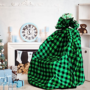 Teling 2 Pcs 80 x 60 in Jumbo Bike Gift Bags Christmas Extra Large Bicycle Gift Bags Large Plastic Gift Bags for Heavy Large Xmas Gifts Bags Holiday Bicycle Bags (White Black)