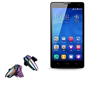 BoxWave Gaming Gear Compatible with Honor 3C 4G (Gaming Gear by BoxWave) - Touchscreen QuickTrigger, Trigger Buttons Quick Gaming Mobile FPS for Honor 3C 4G - Jet Black