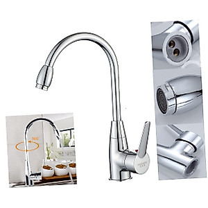 Homoyoyo Kitchen Faucet Drinking Water Faucet Garden Cold Tap Faucets for Bath Sinks Sink Faucet Bath Tub Tap Faucet Tub Faucet Water Spigot Picnic Table Clips Hot and Cold Mop to Rotate