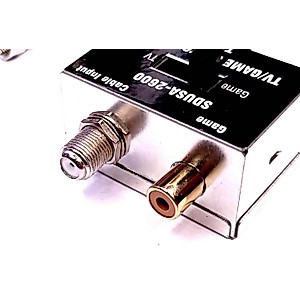 TV/Game Computer Switch Box for Atari 2600, Audio Video Switch with Cable Coaxial Hookups 75 OHM