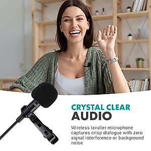 Movo WMX-1-TX 2.4GHz Wireless Lavalier Microphone, Transmitter, Crystal Clear Audio, 1-Year Warranty