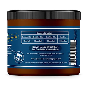Mcgrupps Probiotic Chews for Dogs - with Natural Digestive Enzymes + Prebiotics - for Diarrhea & Upset Stomach Relief + Gas & Constipation - Allergy & Immune + Hot Spots - Made in The USA - 130 Ct