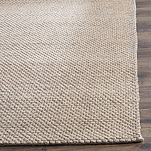 SAFAVIEH Natura Collection Accent Rug - 4' x 6', Beige, Handmade Wool, Ideal for High Traffic Areas in Entryway, Living Room, Bedroom (NAT801B)