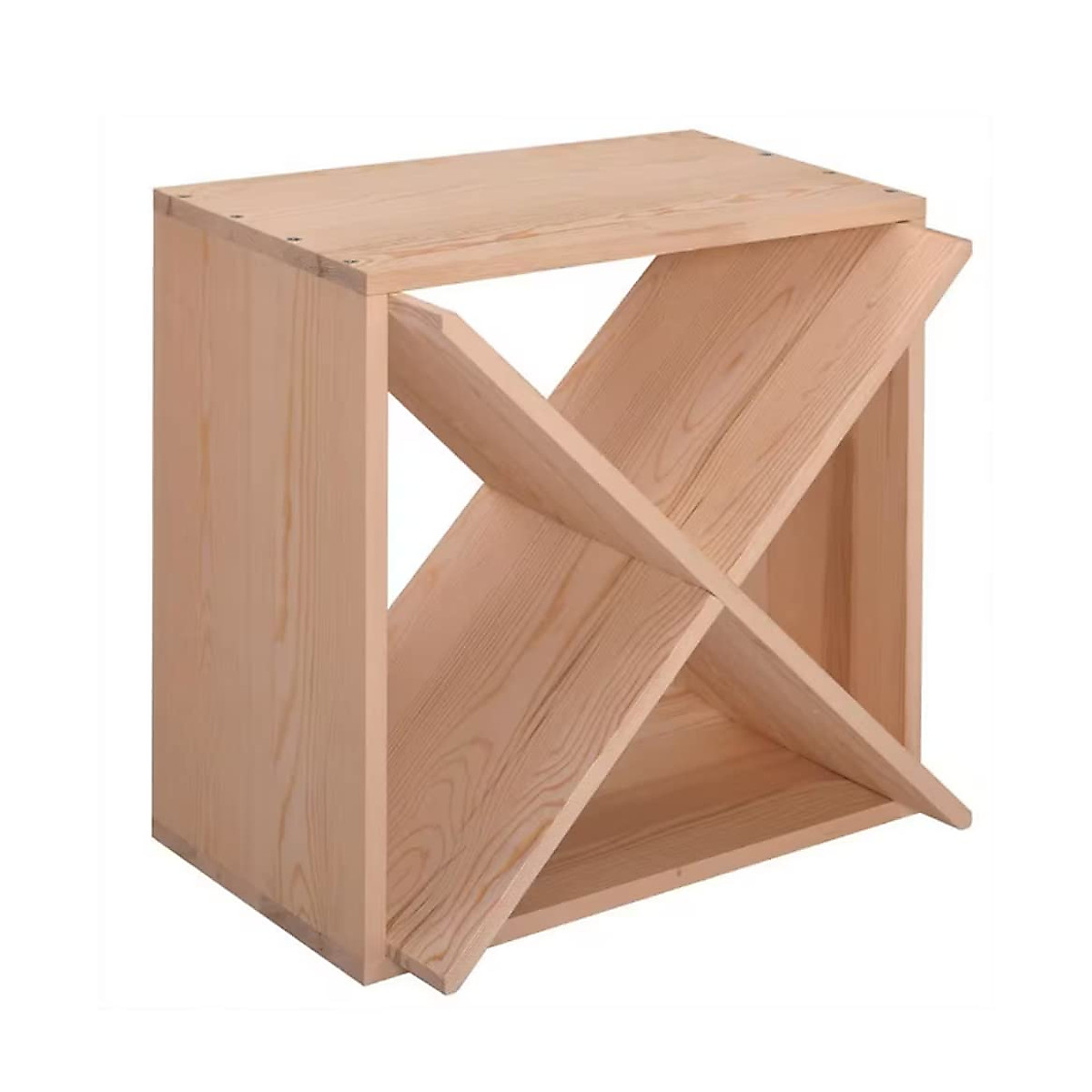 Justincity 24 Bottles of Modular Bamboo and Wood Wine Rack, Stackable Cube Wine Rack, Easy to Assemble, Suitable for Kitchen, Wine Cellar Storage Room and Bar