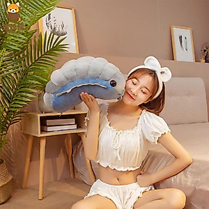 Hgplvxj Lifelike Insect Plush Toy, Pill Bug Stuffed Animal Plush Pillow Birthday Xmas Gift for Kids (Gray,12Inch)