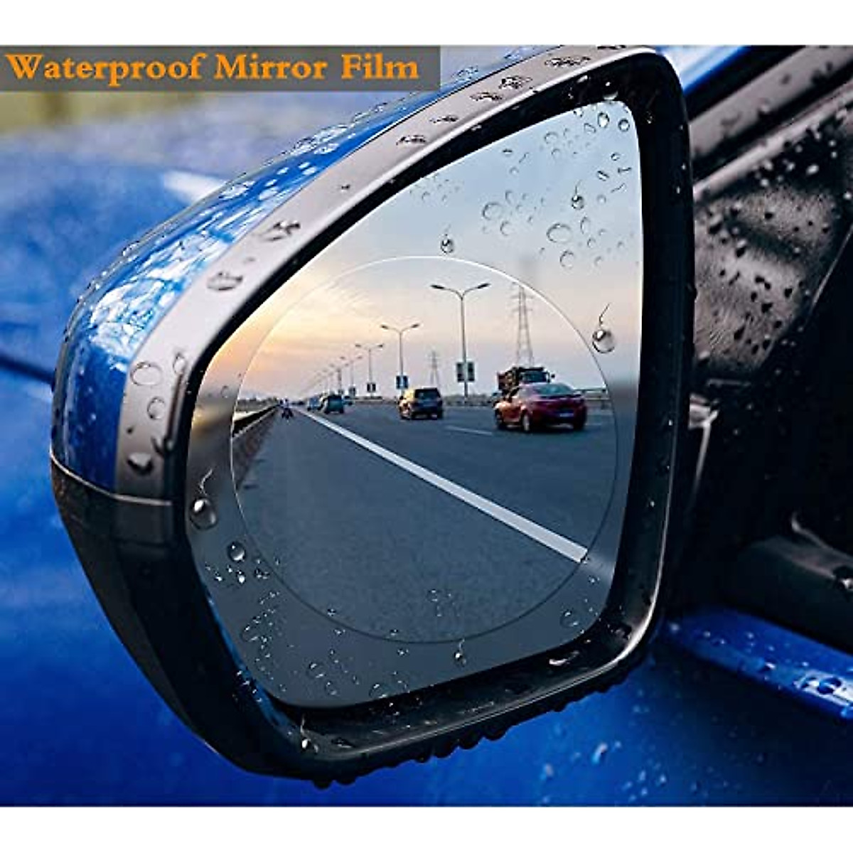 Car Rearview Mirror Waterproof Film - 6 Pieces Side Mirror Film Anti Fog Film for Car Rainproof Mirror Window Film Transparent Nano-Coated Protective Sticker for Cars Trucks Bus Side Windows