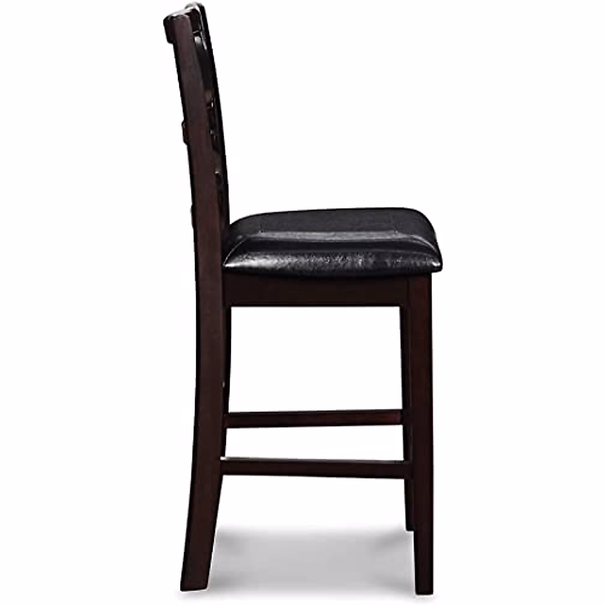 New Classic Furniture Gia 5-Piece Round Counter Height Dining Set with 1 Dining Table and 4 Chairs, 42-Inch, Ebony