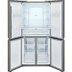 Frigidaire 17.4 Cu. Ft. 4 Door Refrigerator in Brushed Steel with Adjustable Freezer Storage