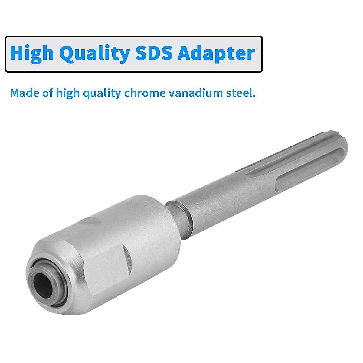 SDS Max to SDS Plus Adapter,Chrome Vanadium Steel Universal Chuck Drill Converter Shank,Power Tools Accessories,Fits All Standard SDS Max Drills,Surface Sandblasting,Help to Prevent Rust