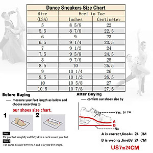 DKZSYIM Men and Women's Modern Dance Sneakers Lace-up Breathable Ballroom Performance Practice Dancing Sneakers,876-Red,6 US