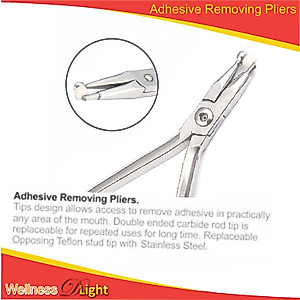 WellnessD'Light WDL Dental Adhesive Removing Pliers, Orthodontic Bandage Remover Forceps Dental Surgi Instrument Tool Tooth Pulling Kit for Dentist, Easy to Use and Portable