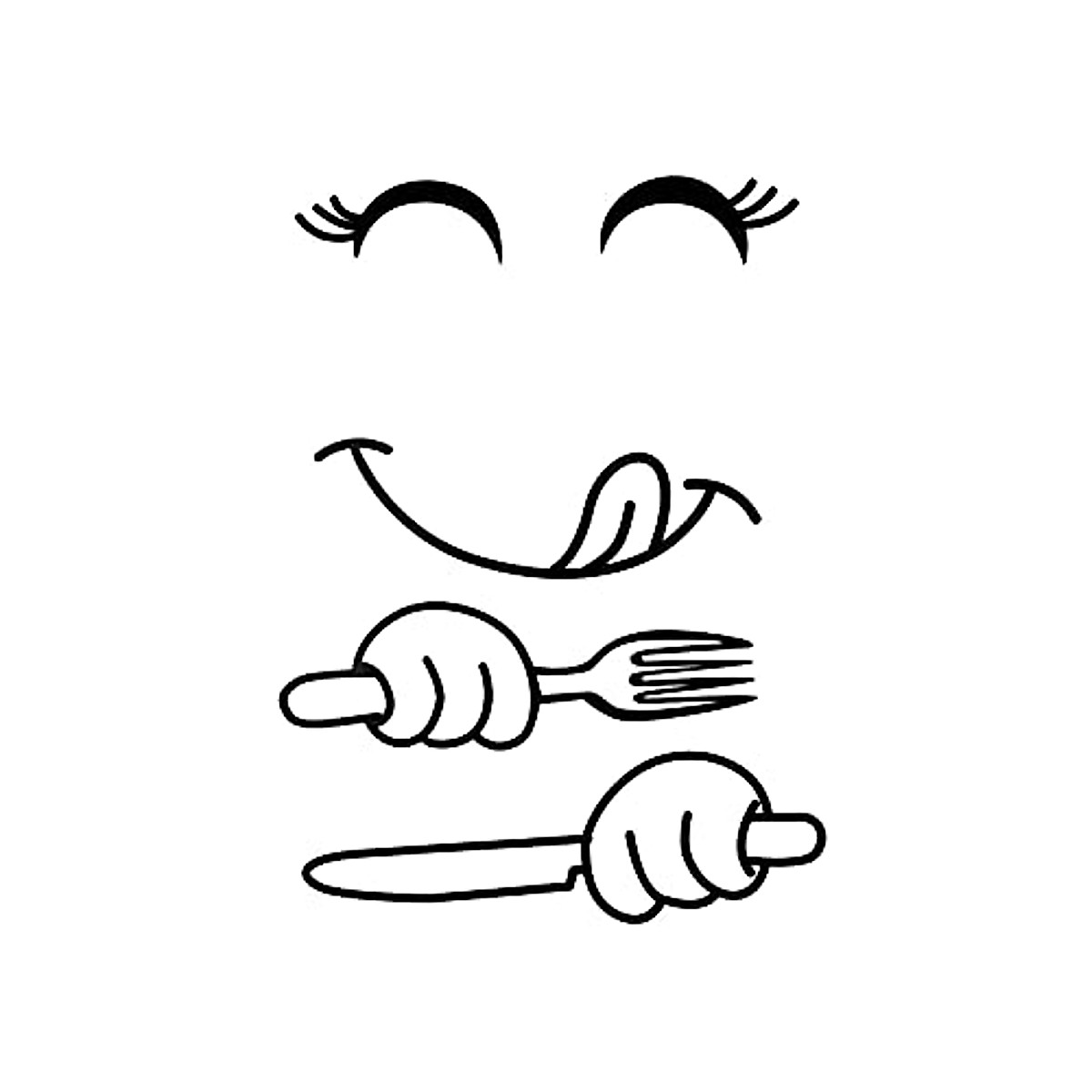 AUEAR 2 pc Cute Sticker Fridge Happy Delicious Face Kitchen Fridge Wall Refrigerator Vinyl Stickers Cute Stickers