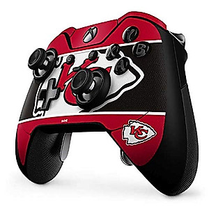 Skinit Decal Gaming Skin Compatible with Xbox One Elite Controller - Officially Licensed NFL Kansas City Chiefs Zone Block Design