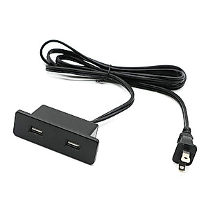 Powered USB Hub Socket Recessed USB Power Outlet Power Gromment 2 USB 2.1A Mounted into Bed Desk Table