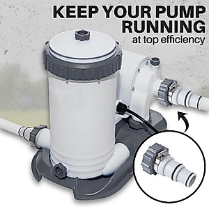 TonGass (4-Pack) Pool Hose Replacement for Intex Pool Sets with 1.5 and 1.25-Inch Hoses - Hose Adapter w/Collar Replace for Intex Pool Parts Fit for Threaded Connection Pumps PN. 25007 (4, 25007)