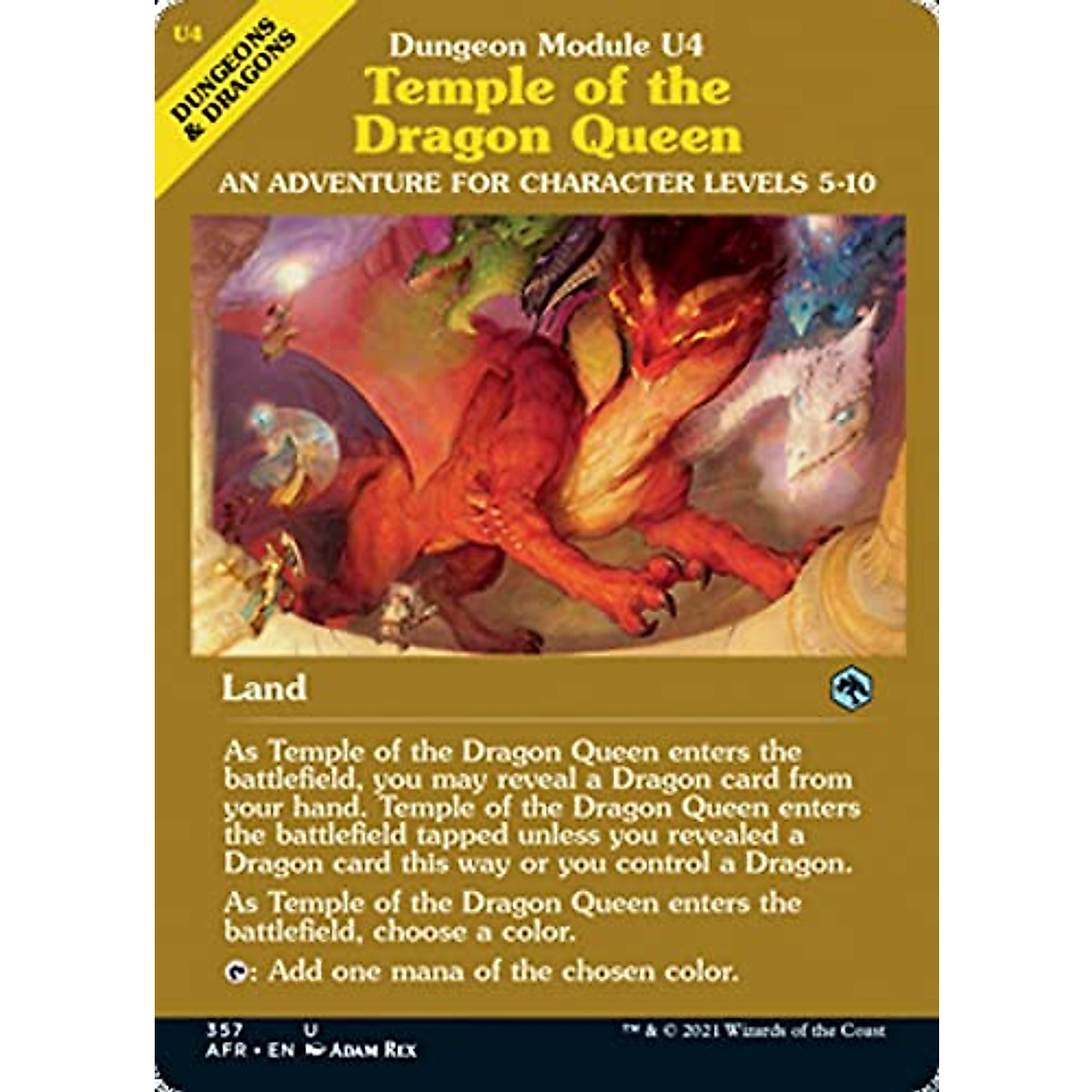 Magic: the Gathering - Temple of The Dragon Queen (357) - Showcase (Dungeon Module Cover) - Adventures in The Forgotten Realms