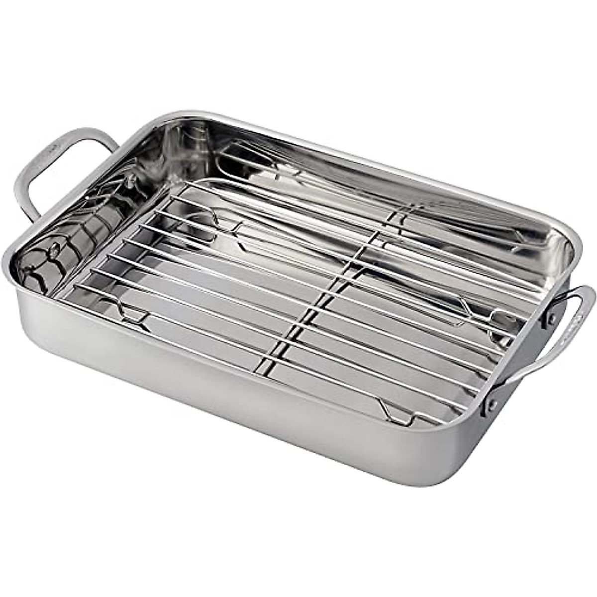 Cuisinart 7117-14RR 14-Inch Chef's-Classic Cookware-Collection, Lasagna Pan w/Stainless Roasting Rack, Stainless Steel