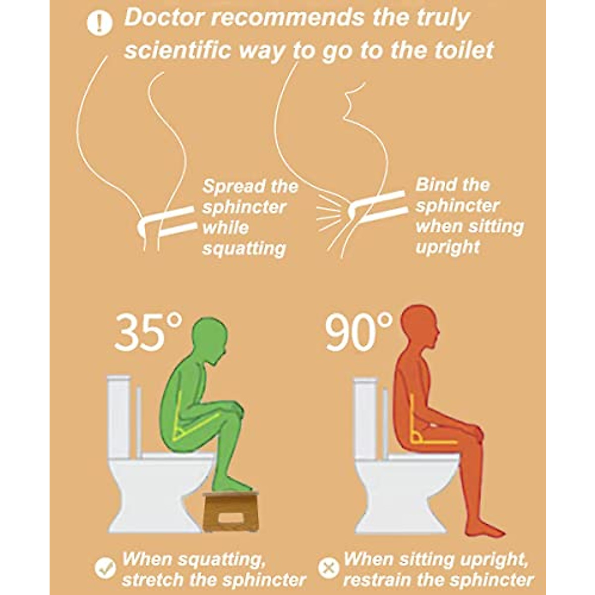 Foldable Toilet Potty Stool for Adults, 7" Healthy Squatting Posture Toilet Poop Stool, Bathroom Anti-Slip Toilet Assistance Step Stool, Fold Design Christmas Decor Portable Travel Poop Stool.(Grey)