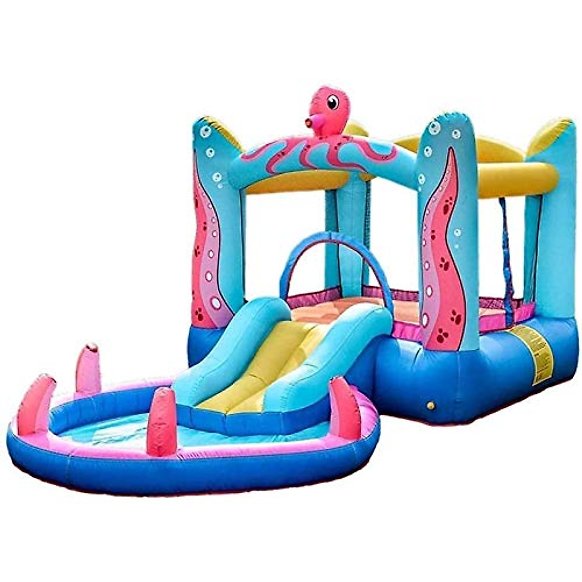Baby Toys Bouncy Castles, Children's Inflatable Castle, Kid Slide Toys, Children's Playground Inflatable Trampoline, for Indoor and Outdoor