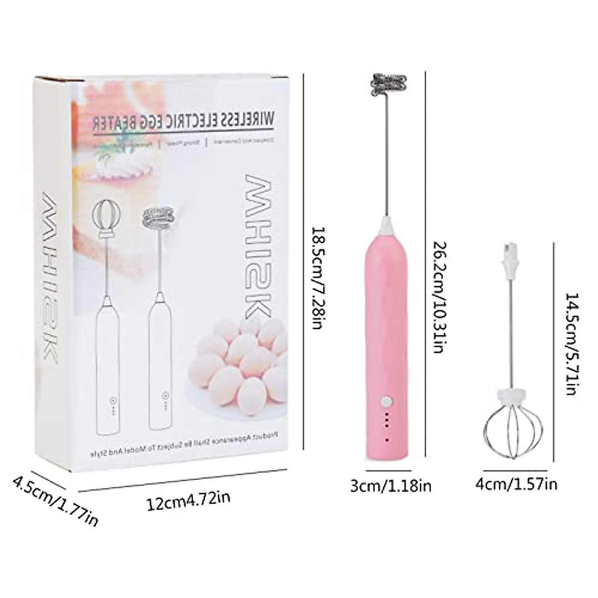 Milk Frother Hand-held Foam Maker Whisk Drink Mixer Mini Foamer For Lattes Cappuccinos Frappes Milk Hot Chocolate Milk Foam Maker For Coffee Electric Usb Rechargable