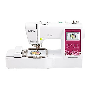 Brother PE545 Embroidery Machine, Wireless LAN Connected, 135 Built-in Designs, 4" x 4" Hoop Area, Large 3.7" LCD Touchscreen, USB Port, 10 Font Styles
