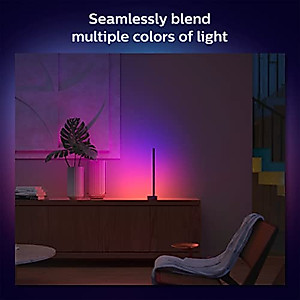 Philips Hue Gradient Signe Table Lamp, Works with Amazon Alexa, Apple Homekit and Google Assistant, Bluetooth Compatible, Flowing Multicolor Effect, Black