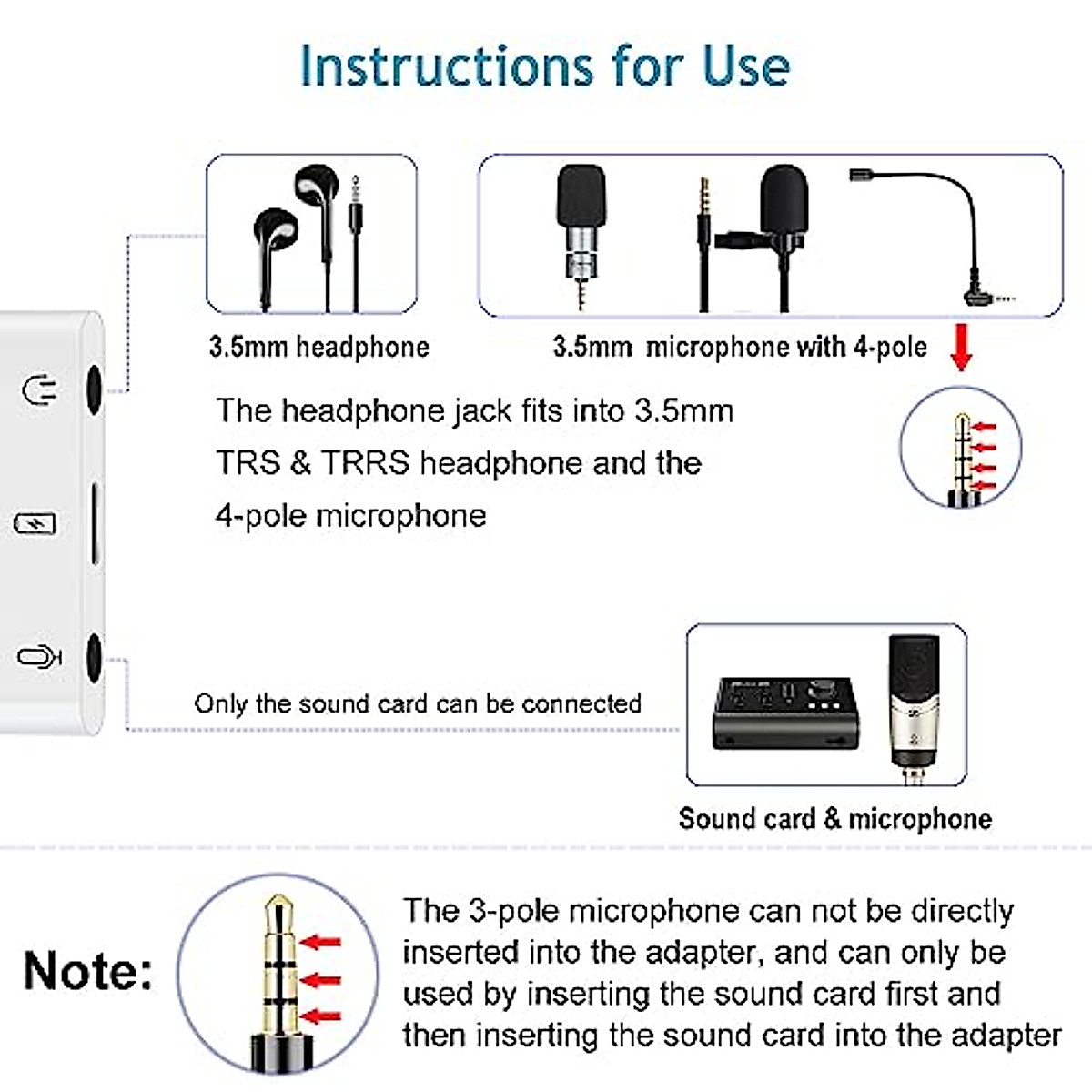 iPhone Microphone Adapter for Live-Streaming Lightning to Microphone & 3.5mm Headphone Adapter with Charging Port iPhone Audio & MIC Splitter Compatible with iPhone 14 13 12 11 SE X 8 7 Plug and Play