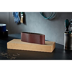 Bosch Professional 2608606004 Sanding Belts60x400 G150, Red, 60 x 400 mm, Set of 3 Pieces