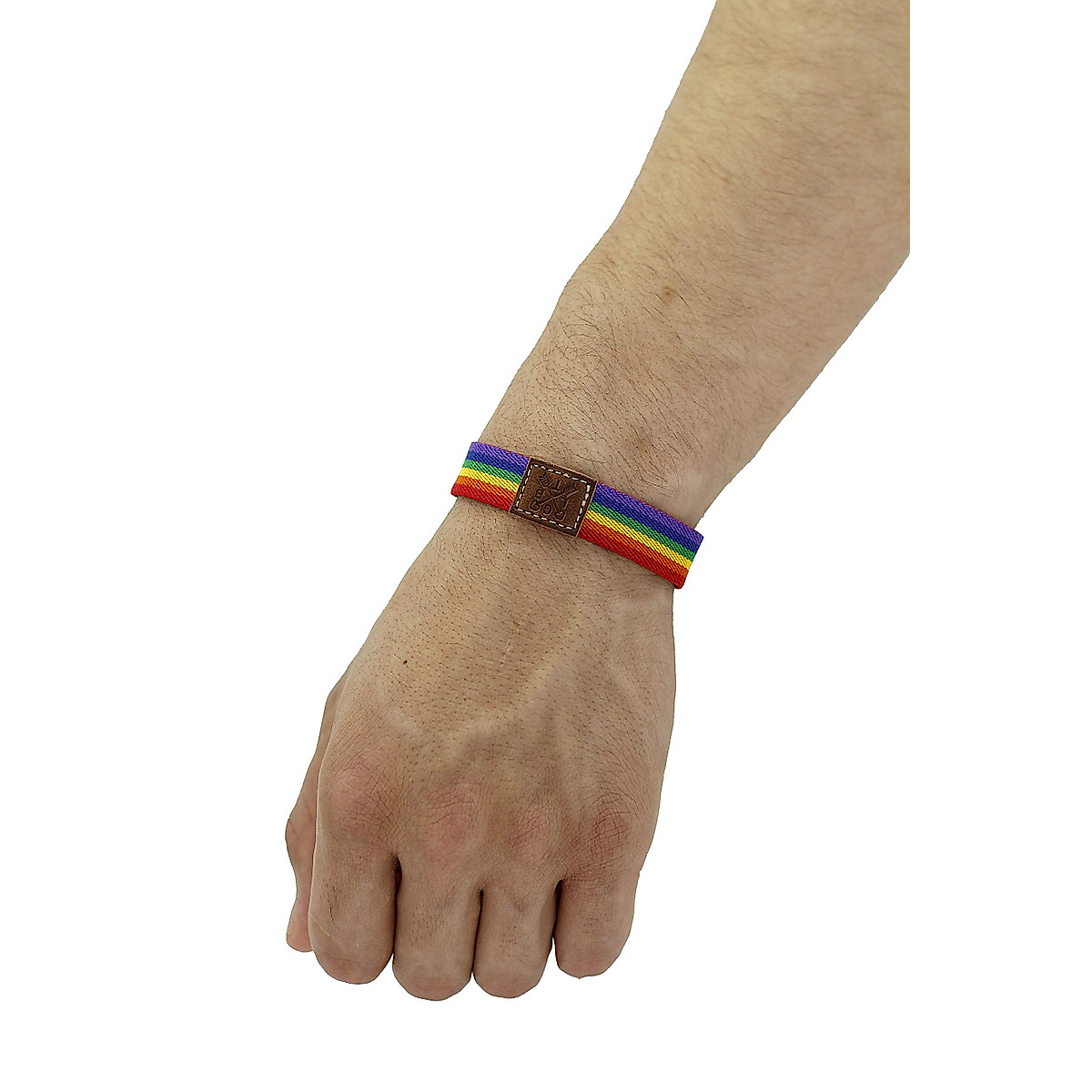 Lesbian Bracelets - Rainbow Bracelets And Keyring With Bright Colours Ideal For Couples - Lgbtq Accessories In Stretch Fabric - Lgbt Jewelry For Women And Men